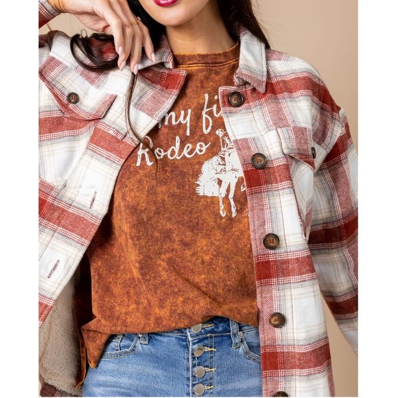 Love Tree | Jackets & Coats | Nwt Warm Me Up Plaid Sherpa Lined Shacket ...